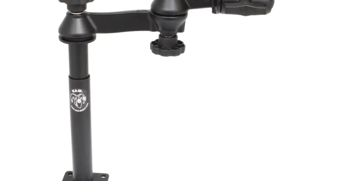 RAM-VP-SW1-89: RAM Tele-Pole with 8" & 9" Poles, Double Swing Arms ...