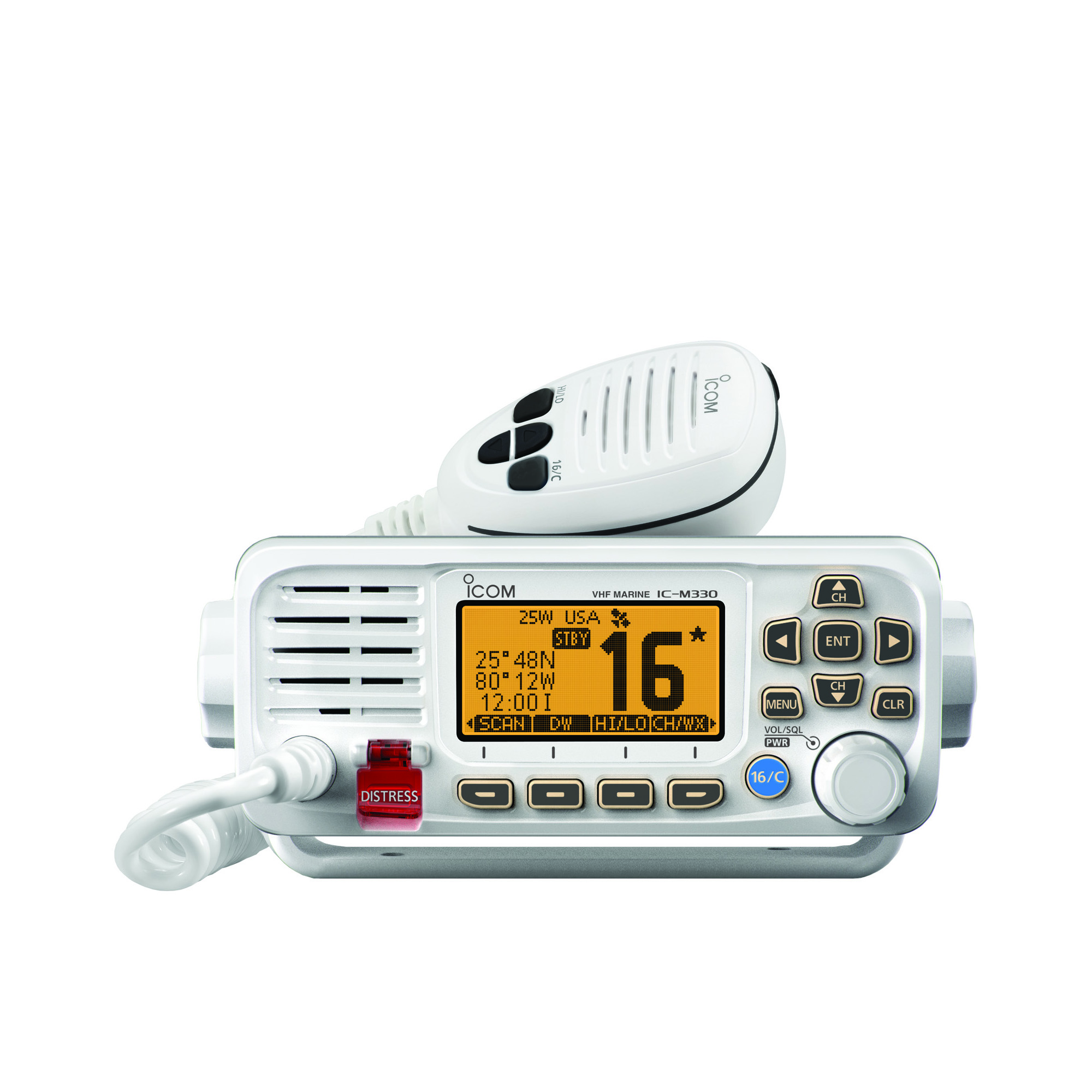 Icom IC M330 Ultra Compact VHF Marine Transceiver GPS Central