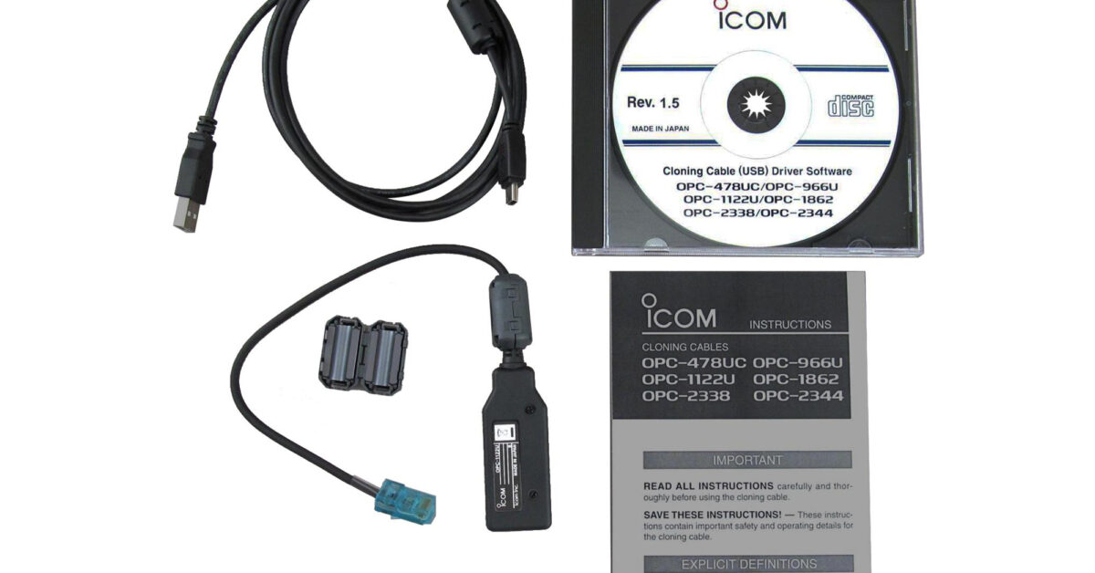 Icom OPC-1122U Programming/Cloning Cable - GPS Central